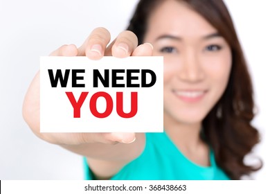 We Need You Message On Card库存照片368438663 | Shutterstock