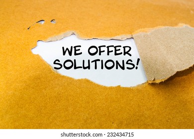 We Offer Solution Concept On Brown Stock Photo 232434715 | Shutterstock