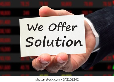 We Offer Solution Text Stock Photo 242102242 | Shutterstock