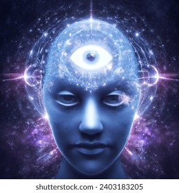 Mediation Depiction Light Around Head Connection AI-generated image ...