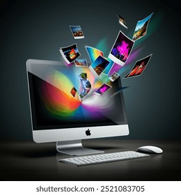 Paper Collage Artistic Image Imac Main AI-generated image 2493824073 ...