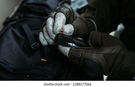 Weapon Machine Guns Bullets Reloading Pistols Stock Photo 1288177066 ...