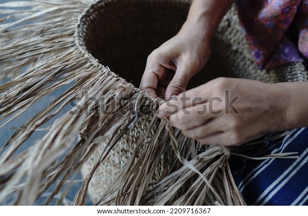 Weaving Process Done Traditional Way Direct Stock Photo 2209716367 ...