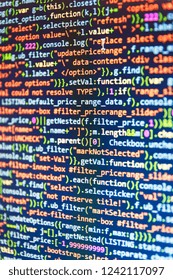 Web Development Work Concept Js Closeup Stock Photo 1242117097 | Shutterstock