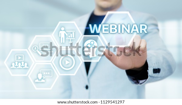 Webinar Elearning Training Business Internet Technology Stock Photo ...