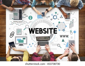 Website Connection Internet Technology Network Concept Stock Photo ...