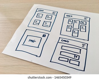 Website Design Wireframe Examples Web Mobile Stock Photo (Edit Now ...