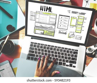 Website Development Layout Sketch Drawing Stock Photo 593482193 ...