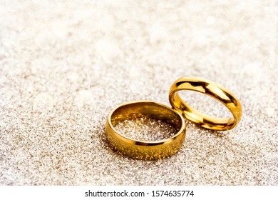Wedding Ring Celebration Background Two Gold Stock Photo 1574635774 ...