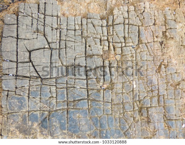 Weirdly Shaped Rocks Squared Patterns Cavities Stock Photo (Edit Now ...