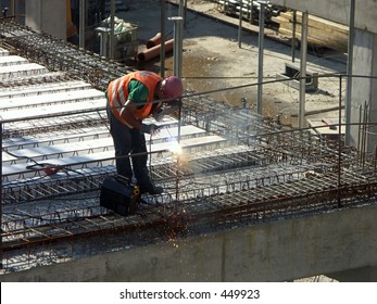 Welder Welding Building Elements Construction Site Stock Photo 449923 ...
