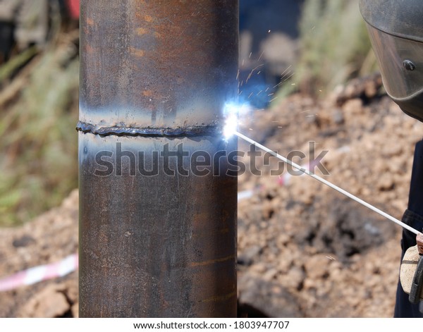 Welding Casing Pipes Anode Earthing Device Stock Photo 1803947707 ...