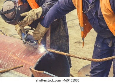 Lashing Gang Works On Safety Securing Stock Photo (Edit Now) 1018956892