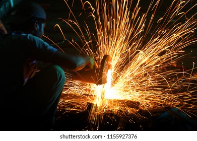 Welding Work Firework Cutting Machine Stock Photo 1155927376 | Shutterstock