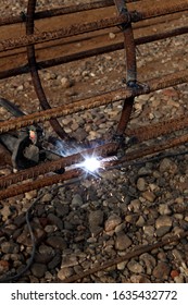 Welding Work Progress Metal Grid Welding Stock Photo 1635432772 ...
