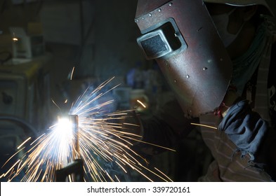Welding Work Sparking Fire Stock Photo 339720161 | Shutterstock