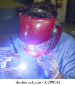 Welding Work Worker By Hand Stock Photo 303339392 | Shutterstock