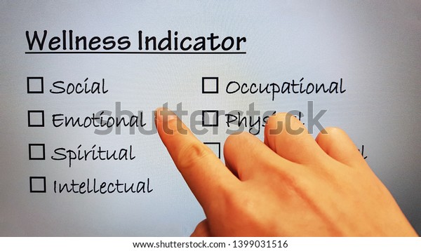 Wellness Indicator Concept Using Finger Pointing Stock Photo (Edit Now ...