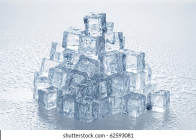 Wet Ice Cubes Objects Over Water Stock Photo (Edit Now) 45579112
