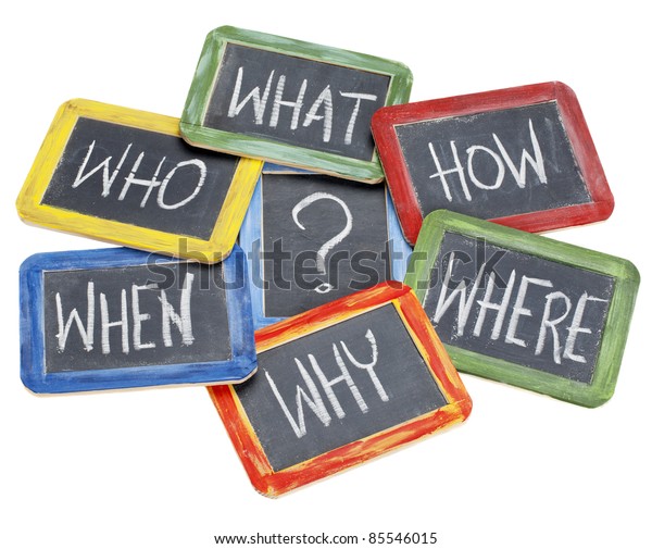 What When Where Why How Who Stock Photo 85546015 | Shutterstock