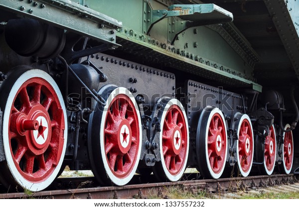 Wheels Fivepointed Star Close Armored Artillery Stock Photo (Edit Now ...