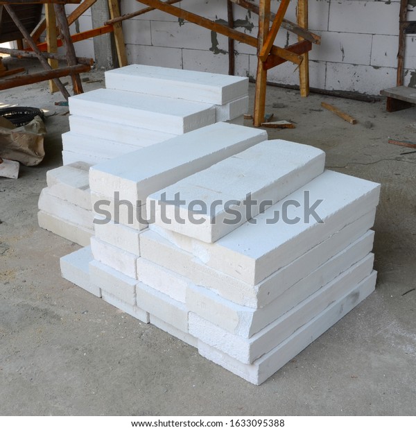 White Bricks Equal Size Stacked Vertically Stock Photo 1633095388 ...