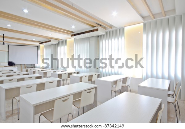 White Class Room Stock Photo (Edit Now) 87342149