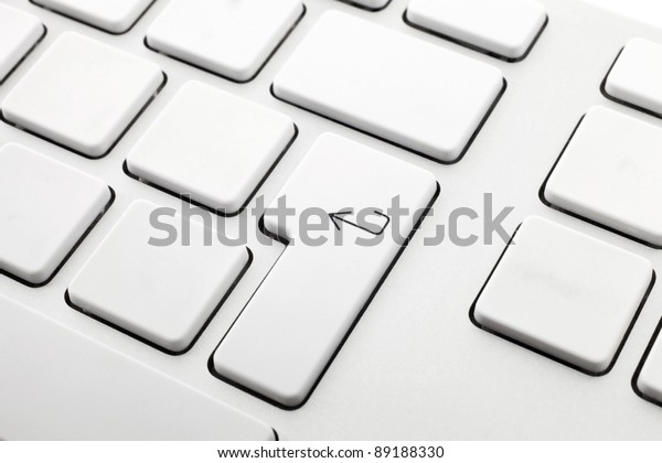 White Computer Keyboard Without Letters One Stock Photo 89188330 ...