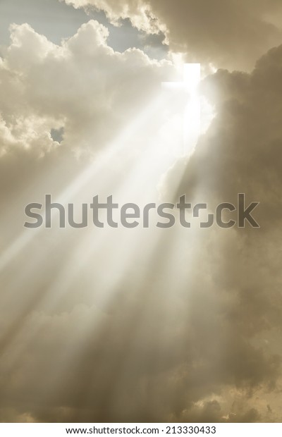 White Cross Sky Light Rays Coming Stock Photo 213330433 | Shutterstock