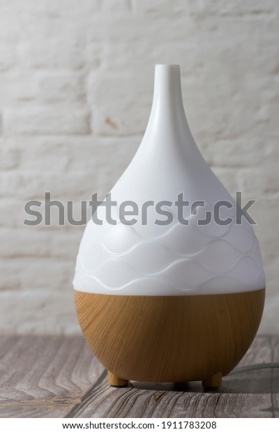 White Diffuser Wood Texture Aromatherapy Stock Photo 1911783208 ...