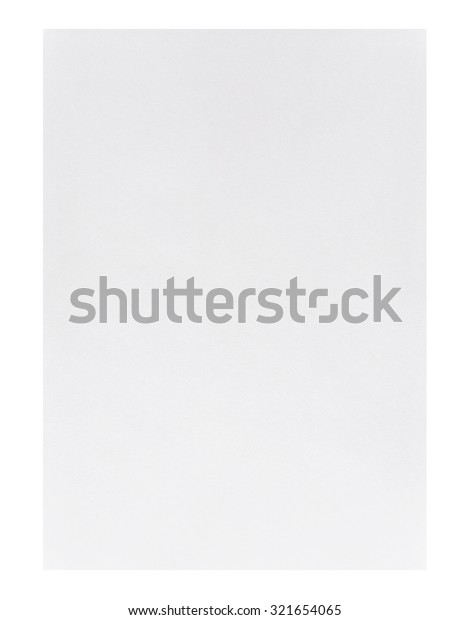 White Empty A4 Paper Isolated On Stock Photo (Edit Now) 321654065