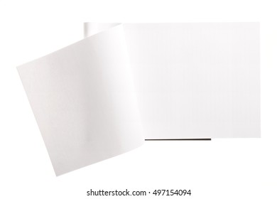 White Emptyblank Spread Note Isolated White Stock Photo 497154094 ...