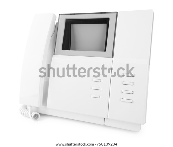 White Intercom Talking Phone Device House Stock Photo 750139204 ...