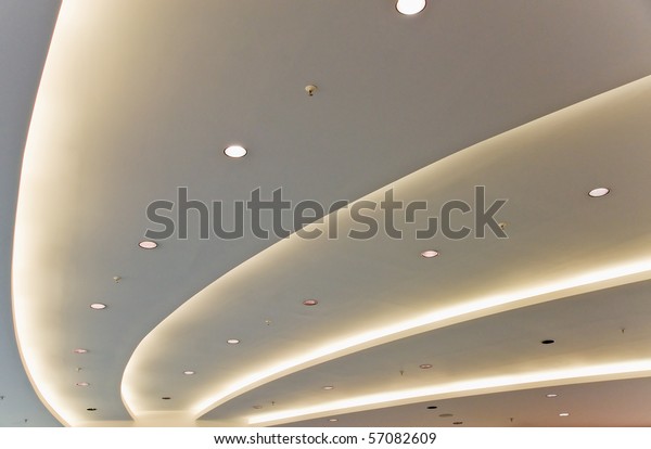 White Modern Ceiling Stock Photo (Edit Now) 57082609