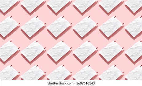 White Paper Pattern Blank Crumpled Sheets Stock Photo 1609616143 ...