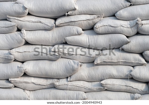 White Pile Sacks Making Patterns Background Stock Photo 2004940943 ...