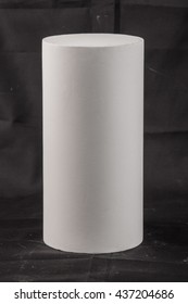 White Plaster Geometric Shape Sphere Cylinder Stock Photo 437204686 ...