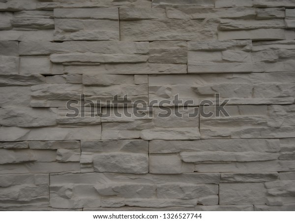 White Plaster Stone Wall Texture Background Stock Photo 1326527744 ...