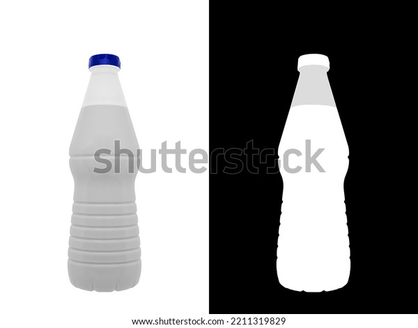 White Plastic Bottle Mockup Liquid Container Stock Photo 2211319829 ...