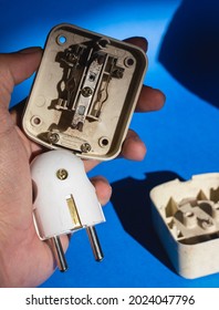 White Power Plug Power Socket Isolated Stock Photo 2024047796 ...