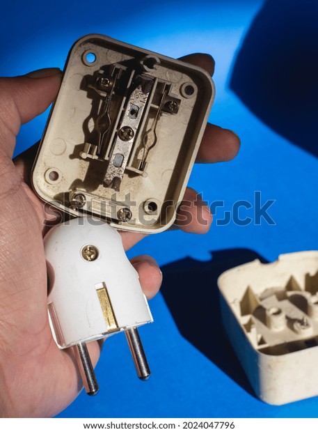 White Power Plug Power Socket Isolated Stock Photo 2024047796 ...