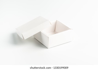 White Rectangular Cardboard Box On White Stock Photo 1330199009 ...