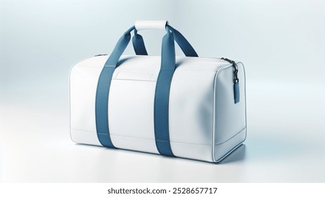 Blue Rectangular Duffle Bag Blue Handles AI-generated image 2528656995 ...