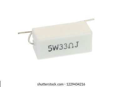 White Rectangular Resistor Two Contacts On Stock Photo 1229434216 ...