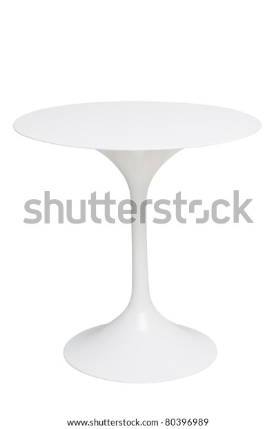 White Round Table Isolated White Stock Photo 80396989 | Shutterstock