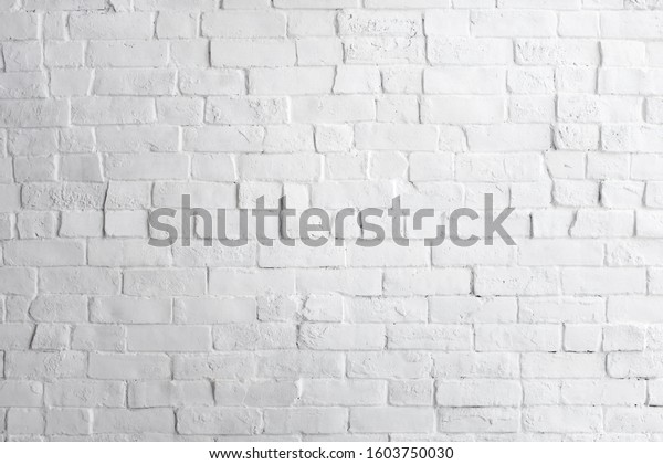 White Rustic Texture Whitewashed Brick Wall Stock Photo 1603750030 ...
