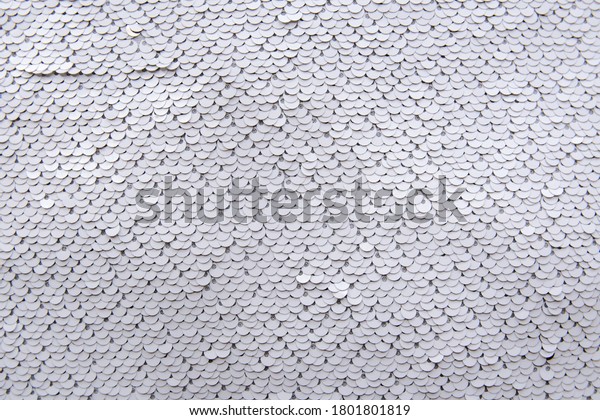 White Sequin Texture Full Frame Background Stock Photo 1801801819 ...