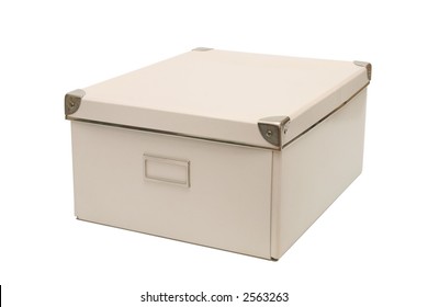Grey Storage Box Lid Isolated On Stock Photo (Edit Now) 556530562