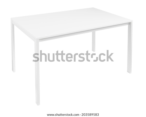 White Table Stock Photo (Edit Now) 203589583