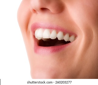 Closeup Smile White Healthy Teeth Stock Photo 151189646 | Shutterstock